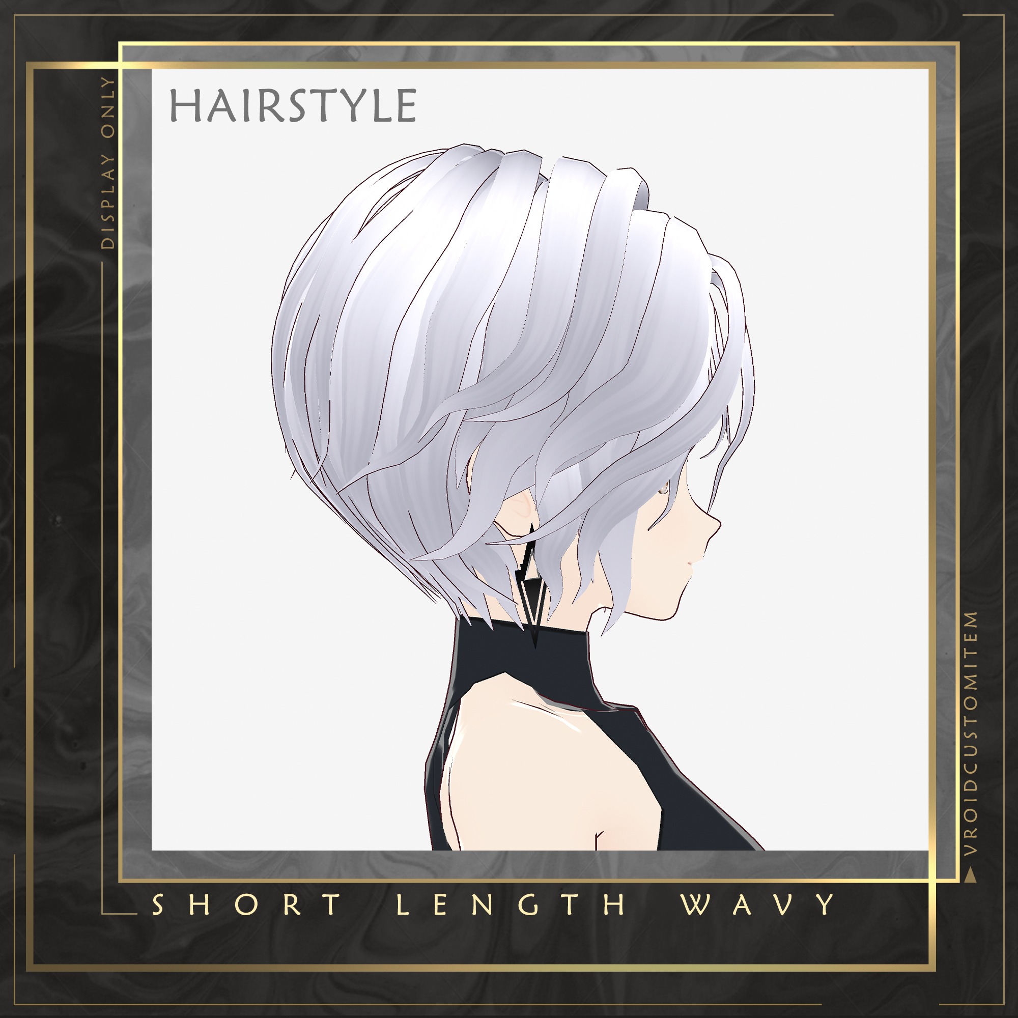 【Vroid】 Female Trendy Short Length Wavy Hairstyle - apgallery - BOOTH