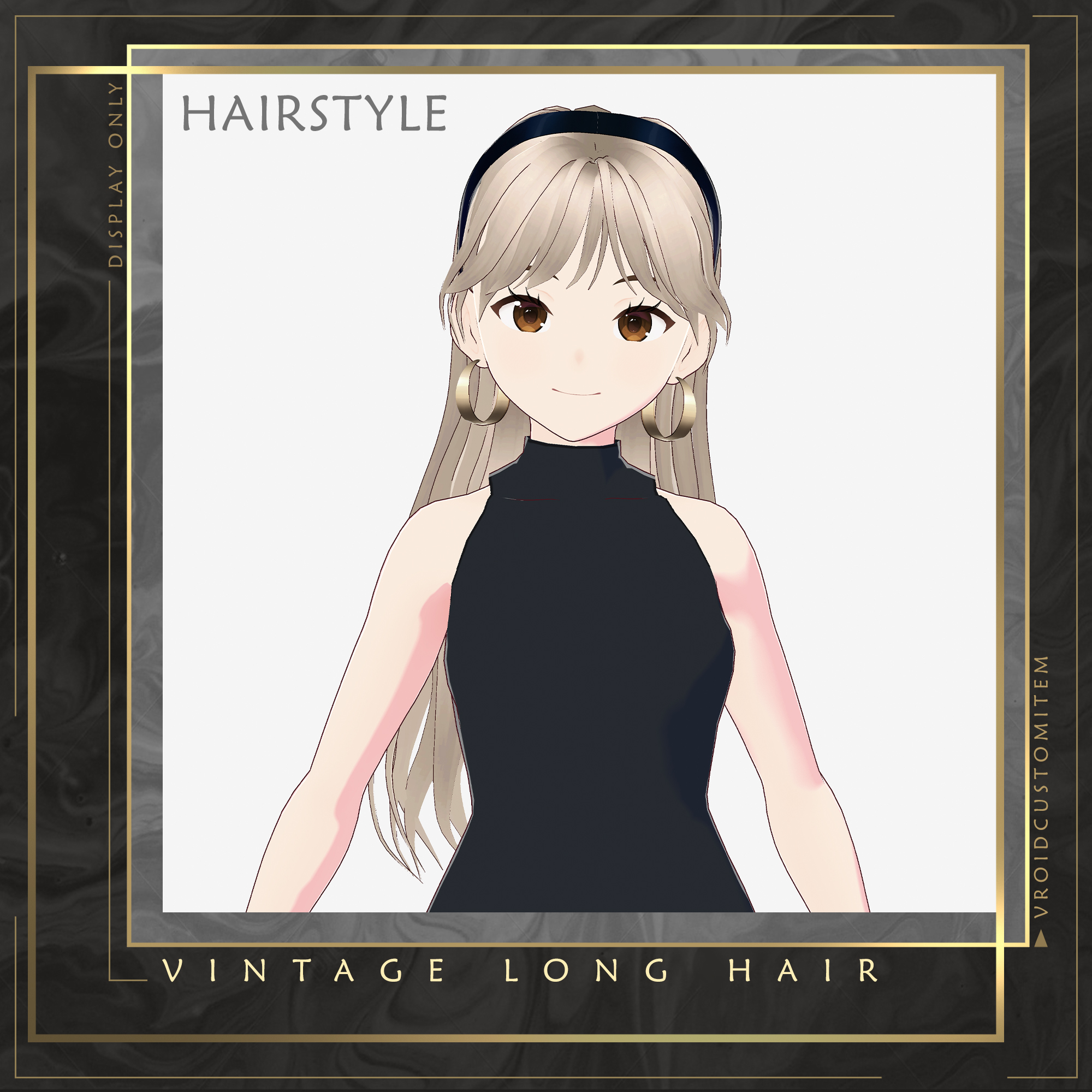 【Vroid】 Female Vintage Long Hair Style - apgallery - BOOTH