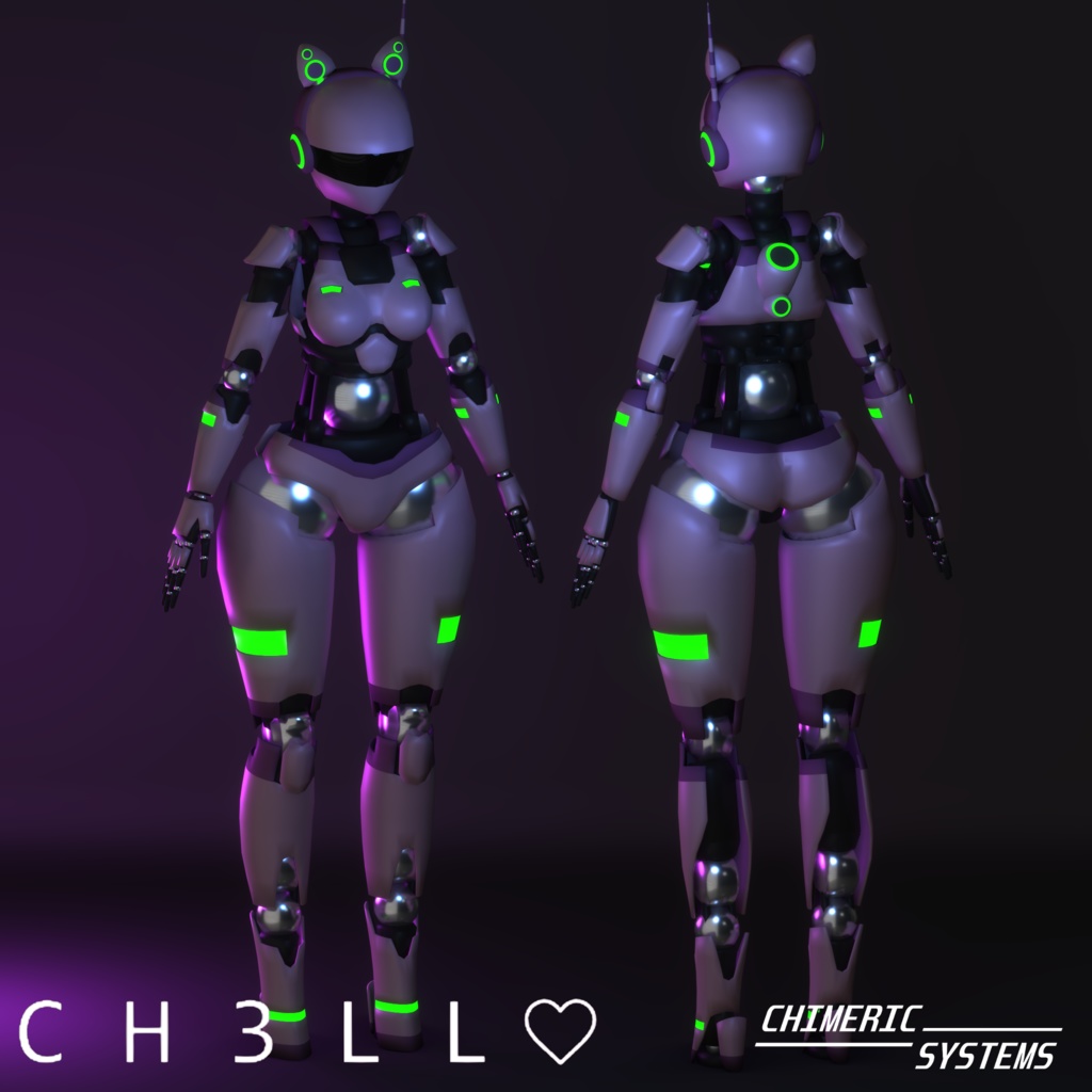 Ch3ll Avatar Vrchat Original Chimeric Systems Booth