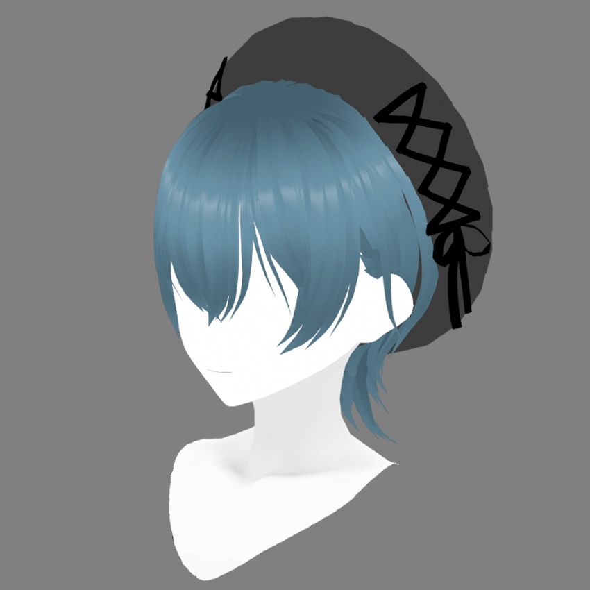 【VRoid】レースアップベレー帽 / Lace-up beret - sena_sera - BOOTH