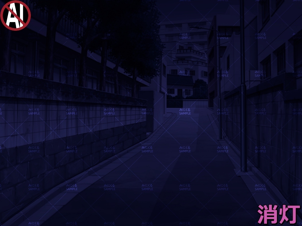 【背景素材】住宅街① (日常編part07+α-street005) - 背景専門店みにくる - BOOTH