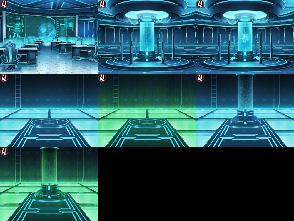 みにくる背景CG素材集『未来編』part02-Blue×Black-A【背景素材集】 - 背景専門店みにくる - BOOTH