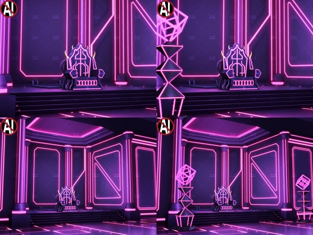 みにくる背景CG素材集『未来編』part02-Pink×Black-B 【背景素材集】 - 背景専門店みにくる - BOOTH