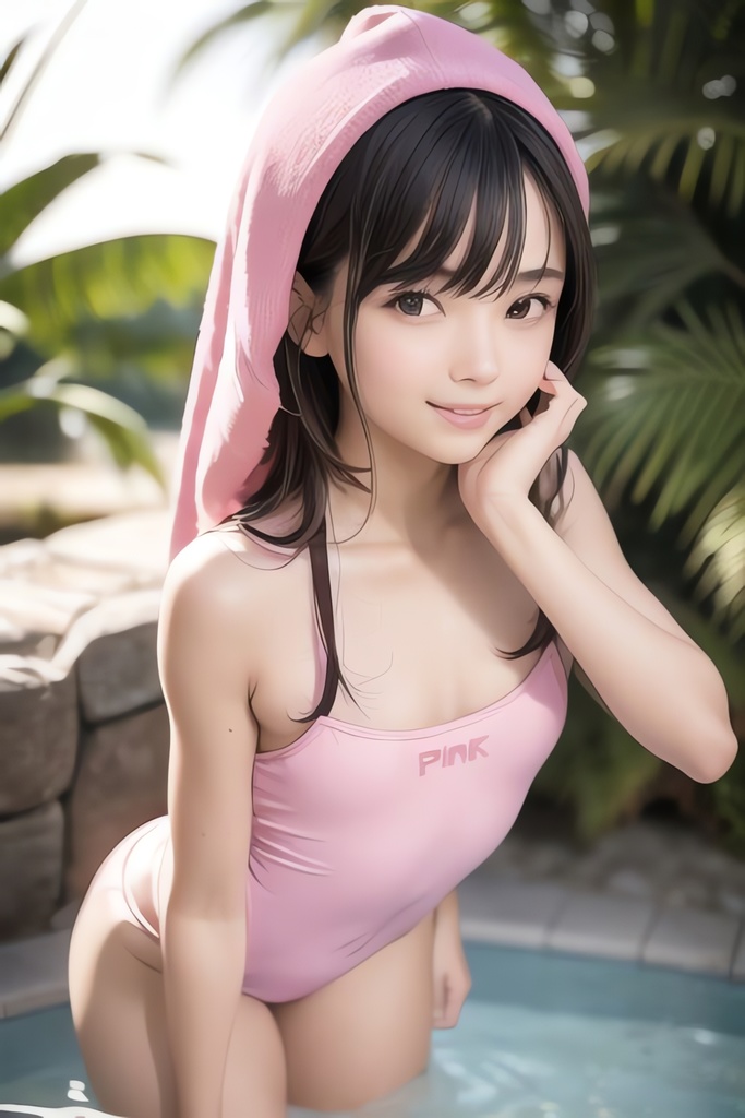 黒髪の水着美少女AIイラスト集※リアル その4 - 冒険者 - BOOTH