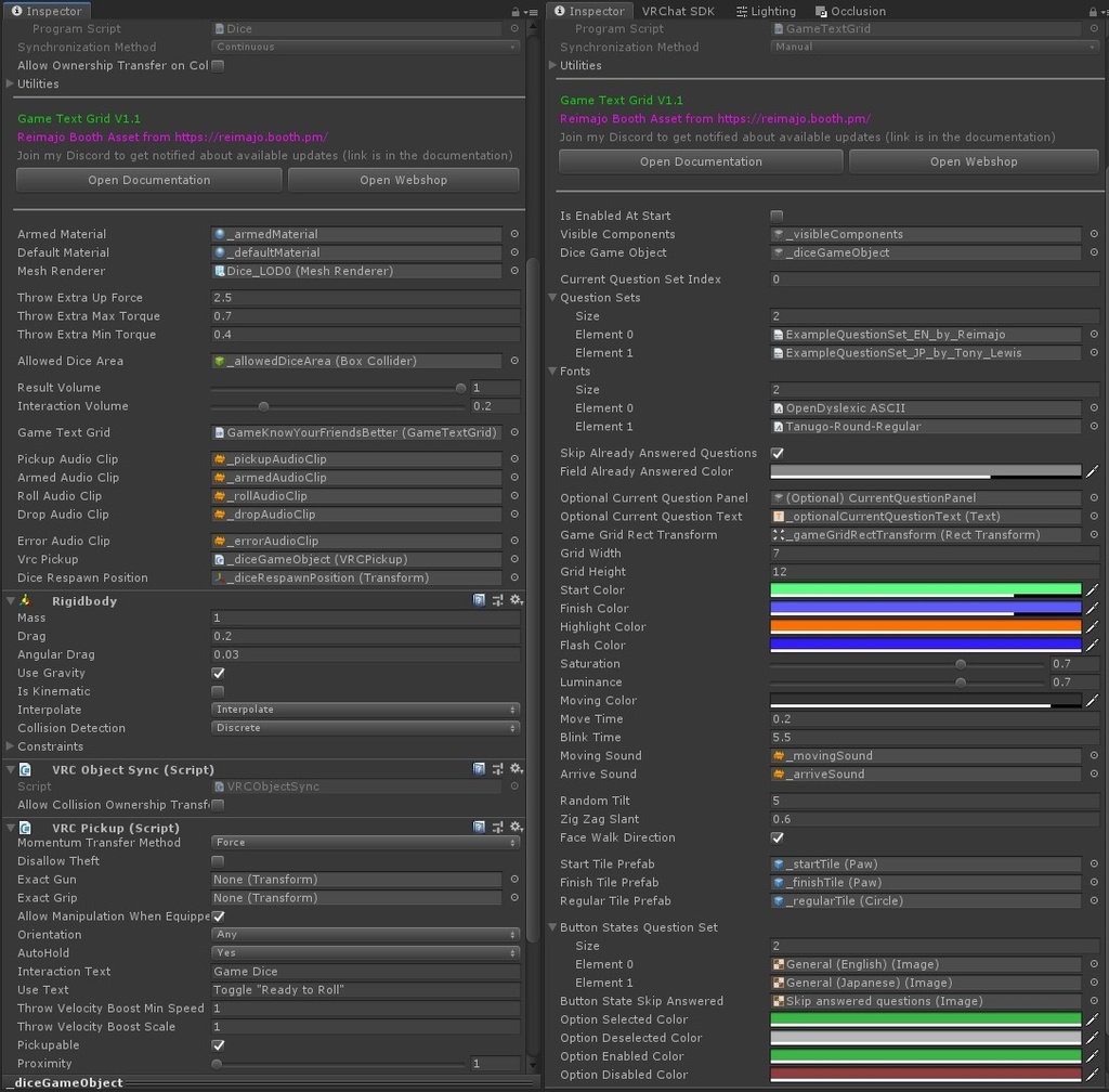 "Know your friends better" Dice Game Generator for VRChat worlds [SDK3 ...