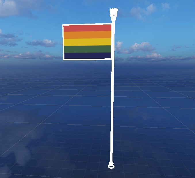 VRChat Flag W/ Bones - yisto - BOOTH