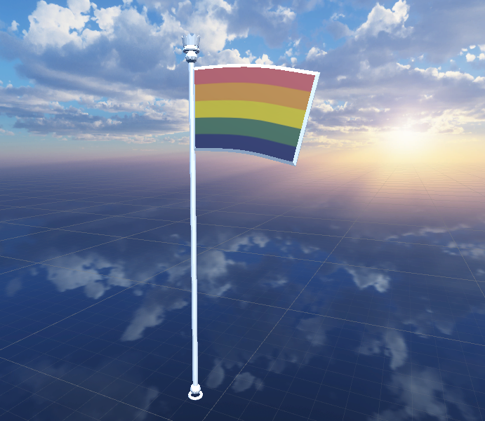 VRChat Flag W/ Bones - yisto - BOOTH