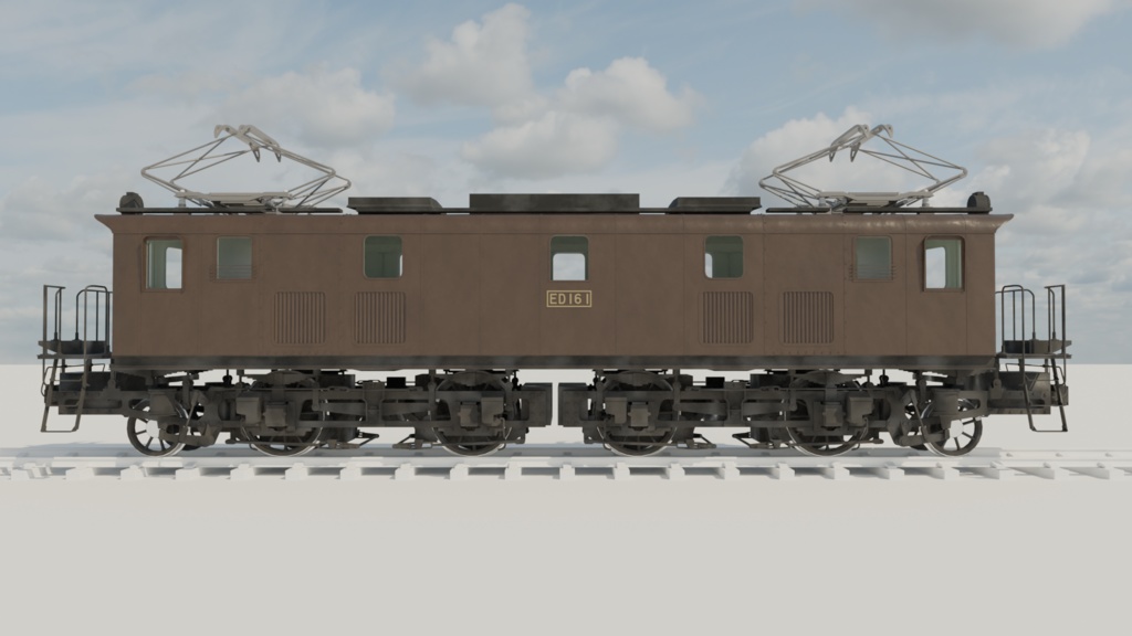 blender 旧鉄道省ED16 - porippy - BOOTH