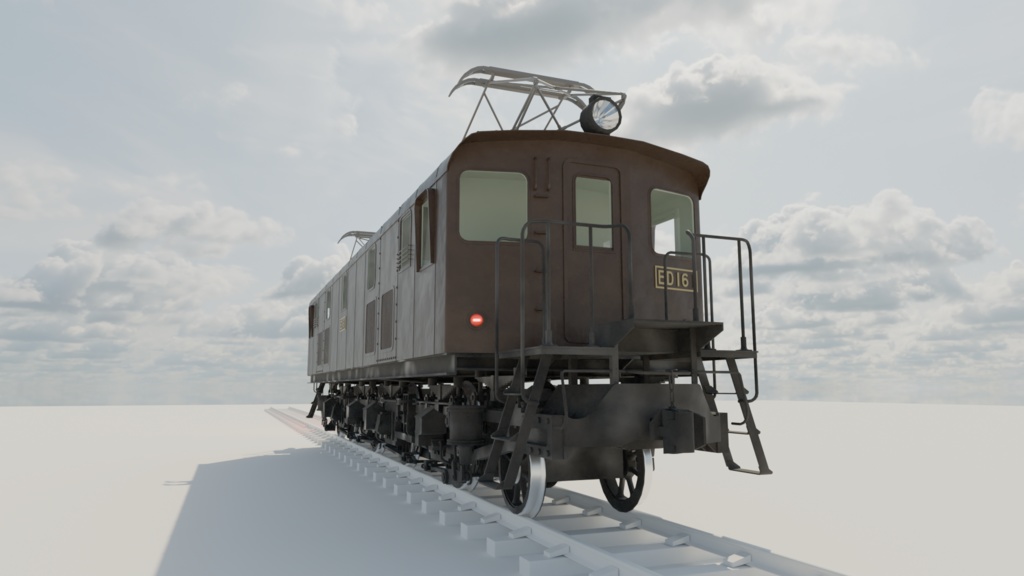 blender 旧鉄道省ED16 - porippy - BOOTH