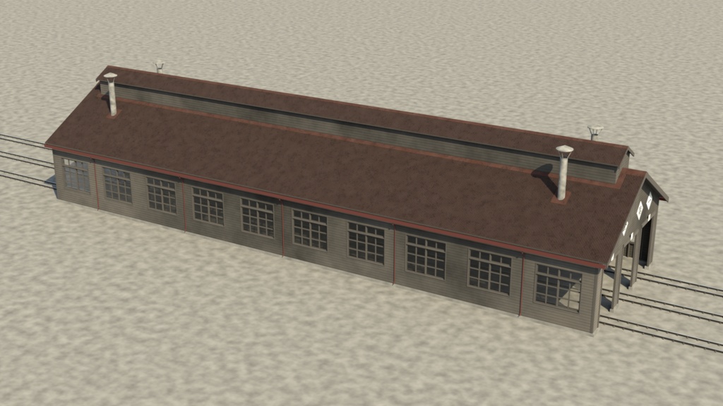 木造三線式機関庫 - porippy - BOOTH