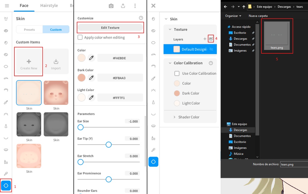 Vroid Skin Texture [Tears] - Lil Abyss Creations - BOOTH