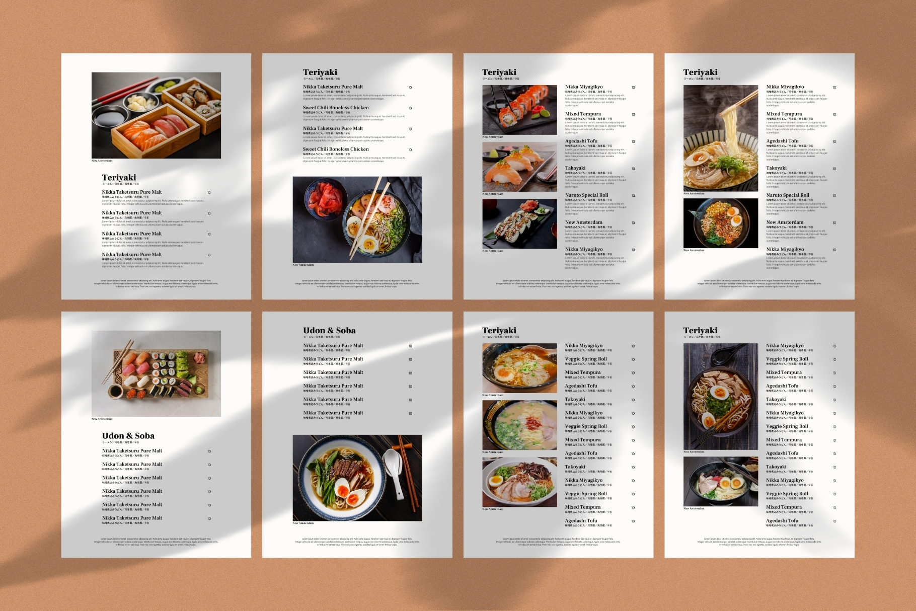 34 Multilingual Food Menu Templates 多言語表記レストランメニューCanvaテンプレート - Keikoya ...