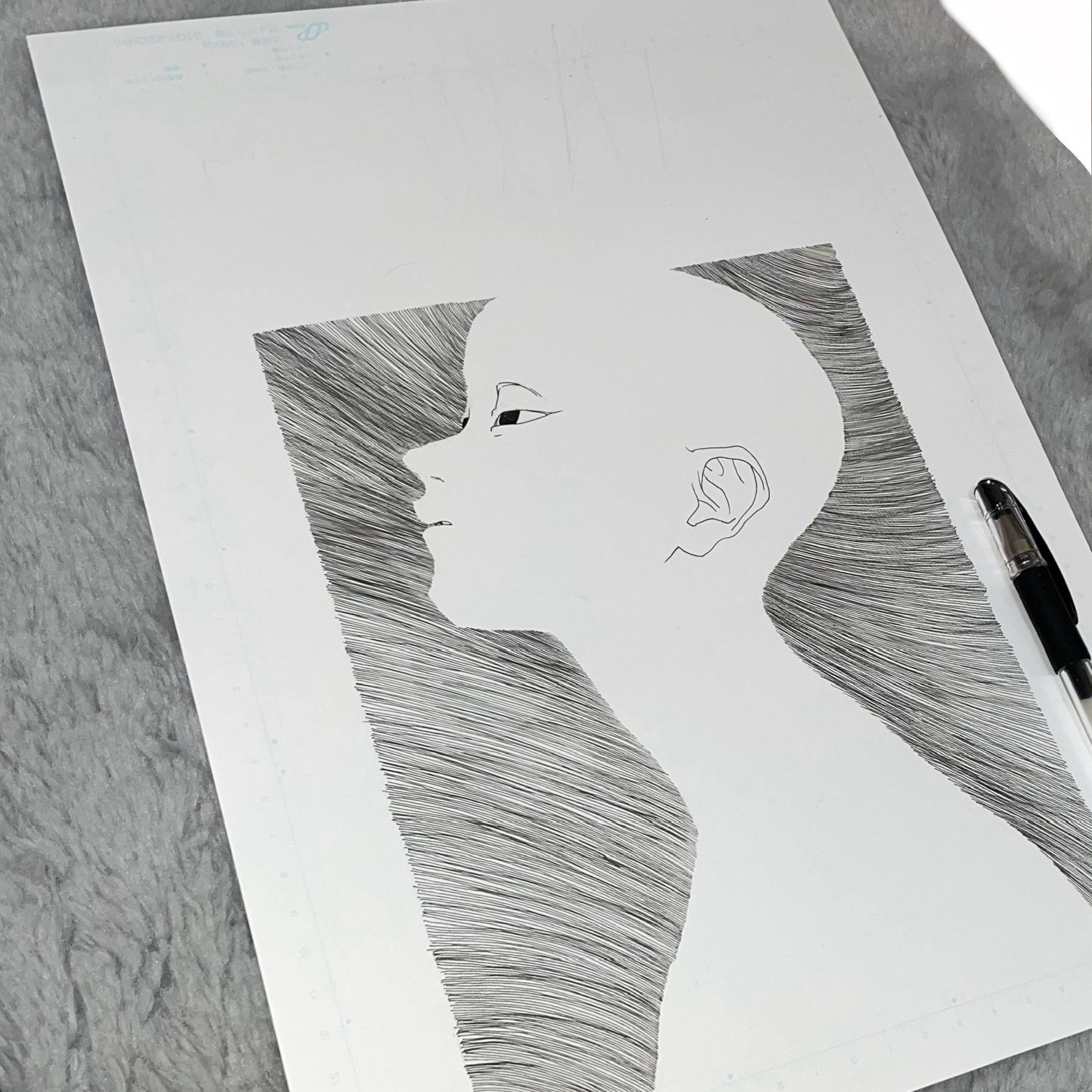 【原画】ざわざわ【ボールペン画】 - AKIRA K.原画販売 - BOOTH