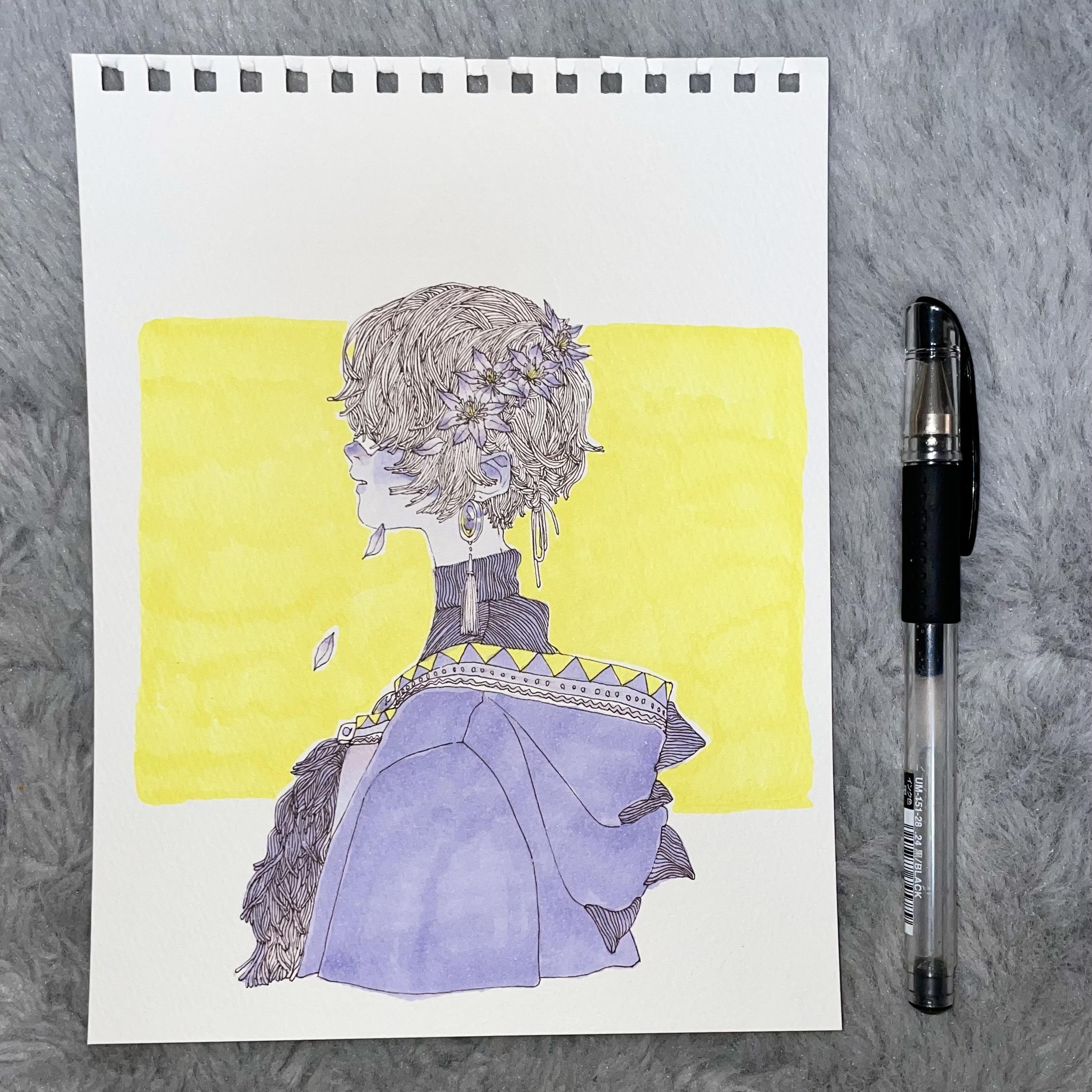 【原画】しおり【ボールペン画】 - AKIRA K.原画販売 - BOOTH