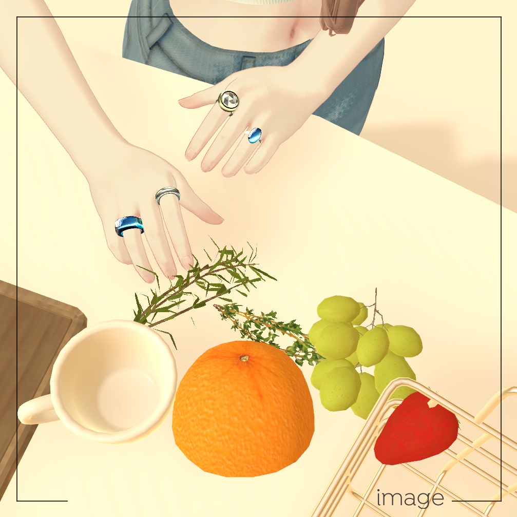 [無料] [VRChat想定] ring 4 set - はなのわ商店 - BOOTH