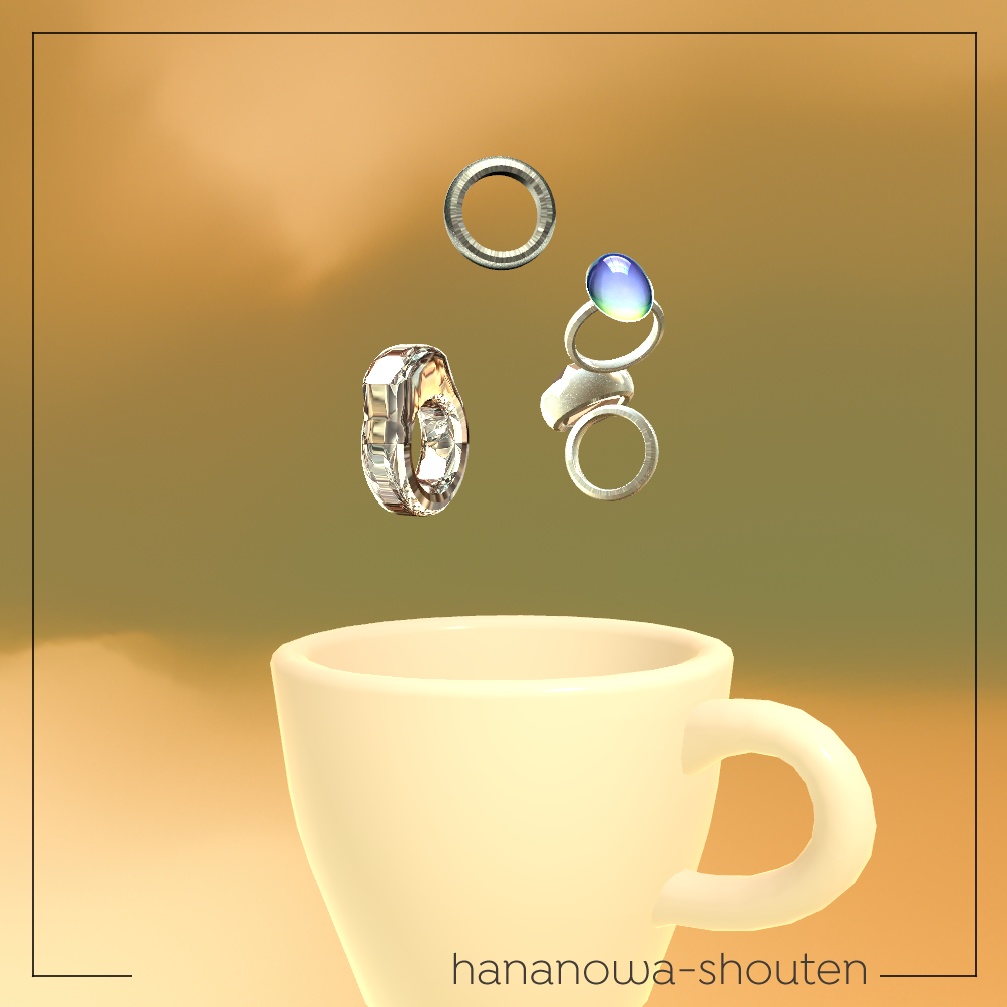 [無料] [VRChat想定] ring 4 set - はなのわ商店 - BOOTH