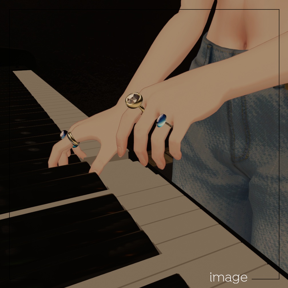 [無料] [VRChat想定] ring 4 set - はなのわ商店 - BOOTH