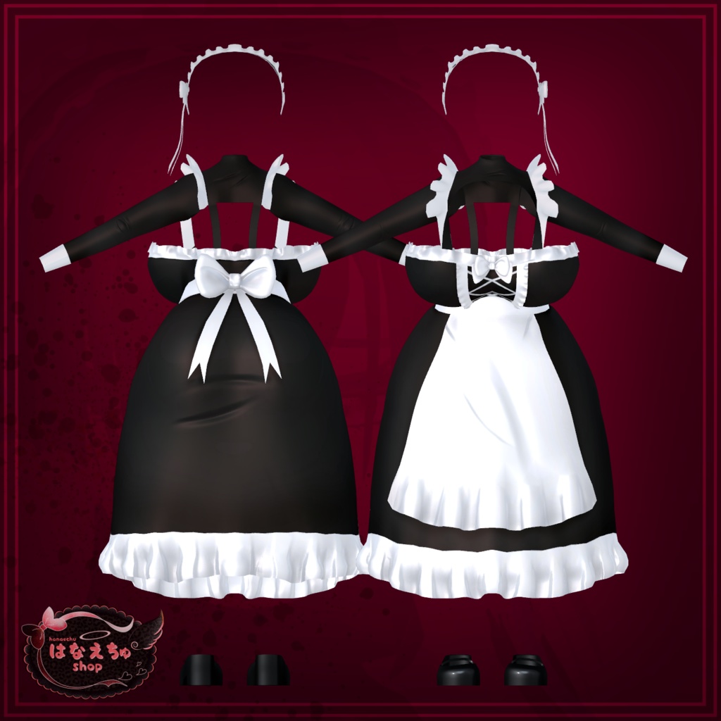 「まみ」Classical Maid メイド服 Original 3D model Unitypackage VRChat - はなえちゅ ...