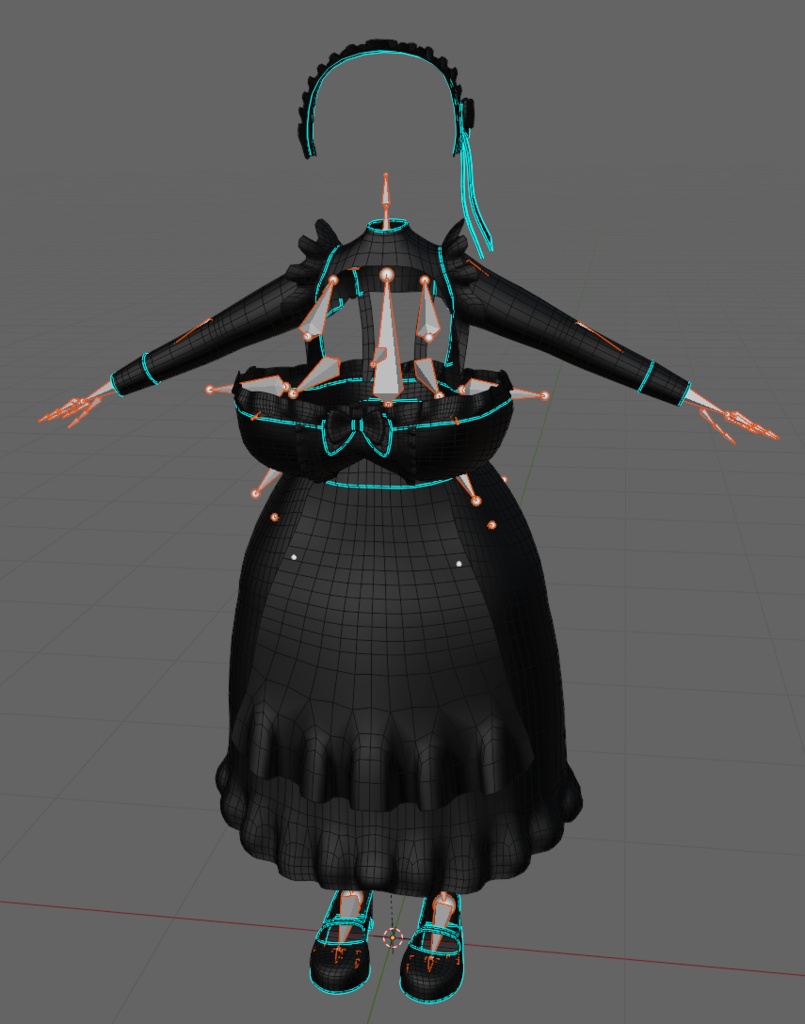 「まみ」Classical Maid メイド服 Original 3D model Unitypackage VRChat - はなえちゅ - BOOTH