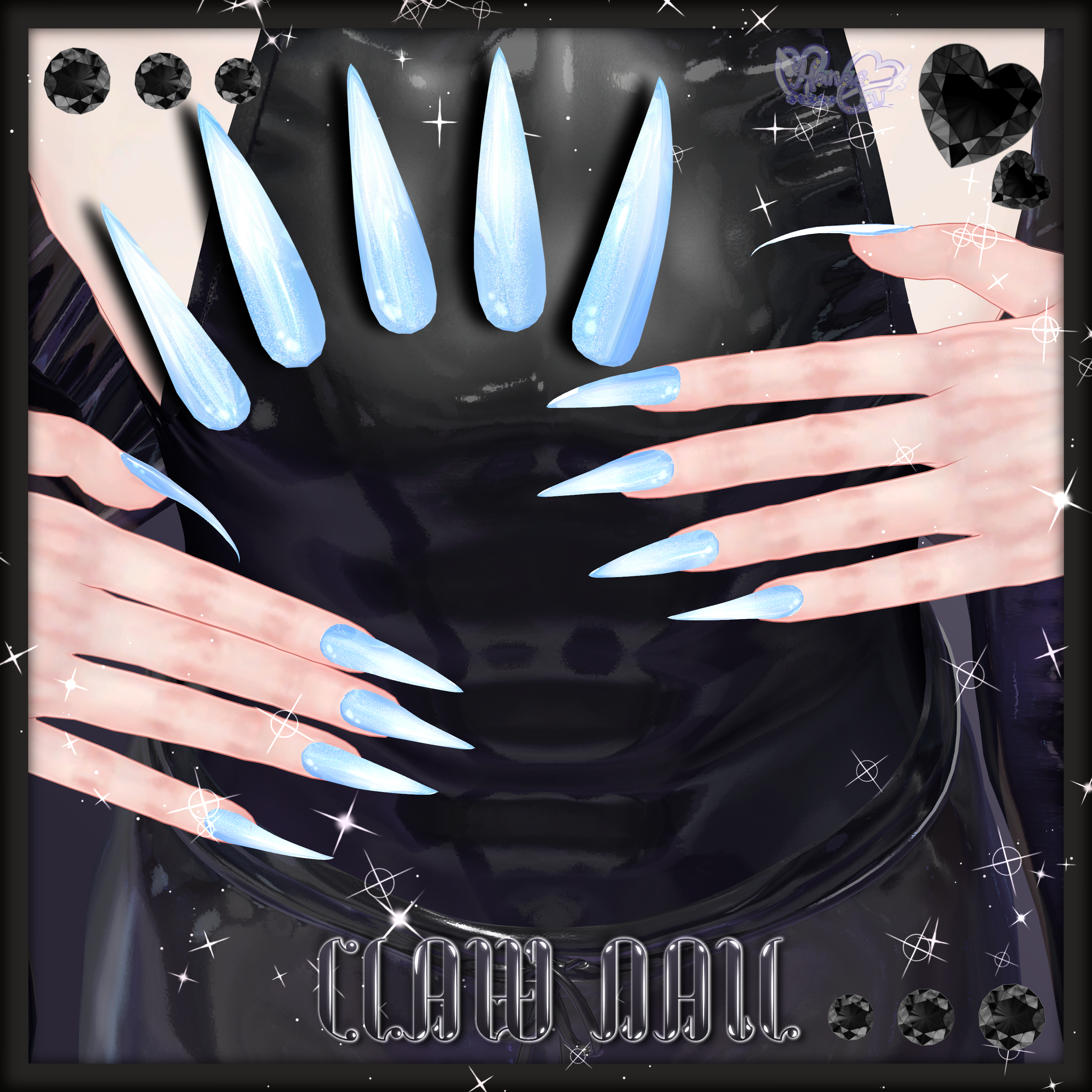 「HNAIL」 Mens Claw Nail メンズ の ネイル 💅🏻˚₊‧⁺ 3D Model Unitypackage Modular ...