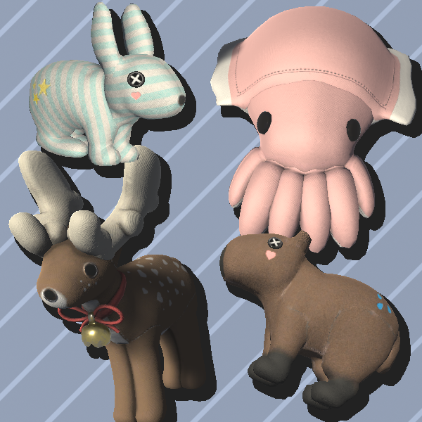 Artsy's Plushie Pack - PACIFIA 🞮 Virtual Shop - BOOTH