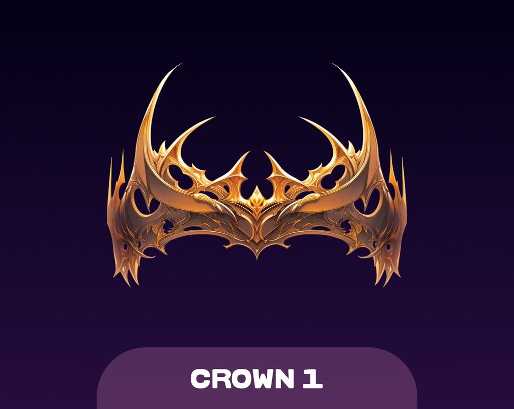 4 Fantasy Crowns Set / ファンタジークラウン 4 個セット - blueelixir - BOOTH
