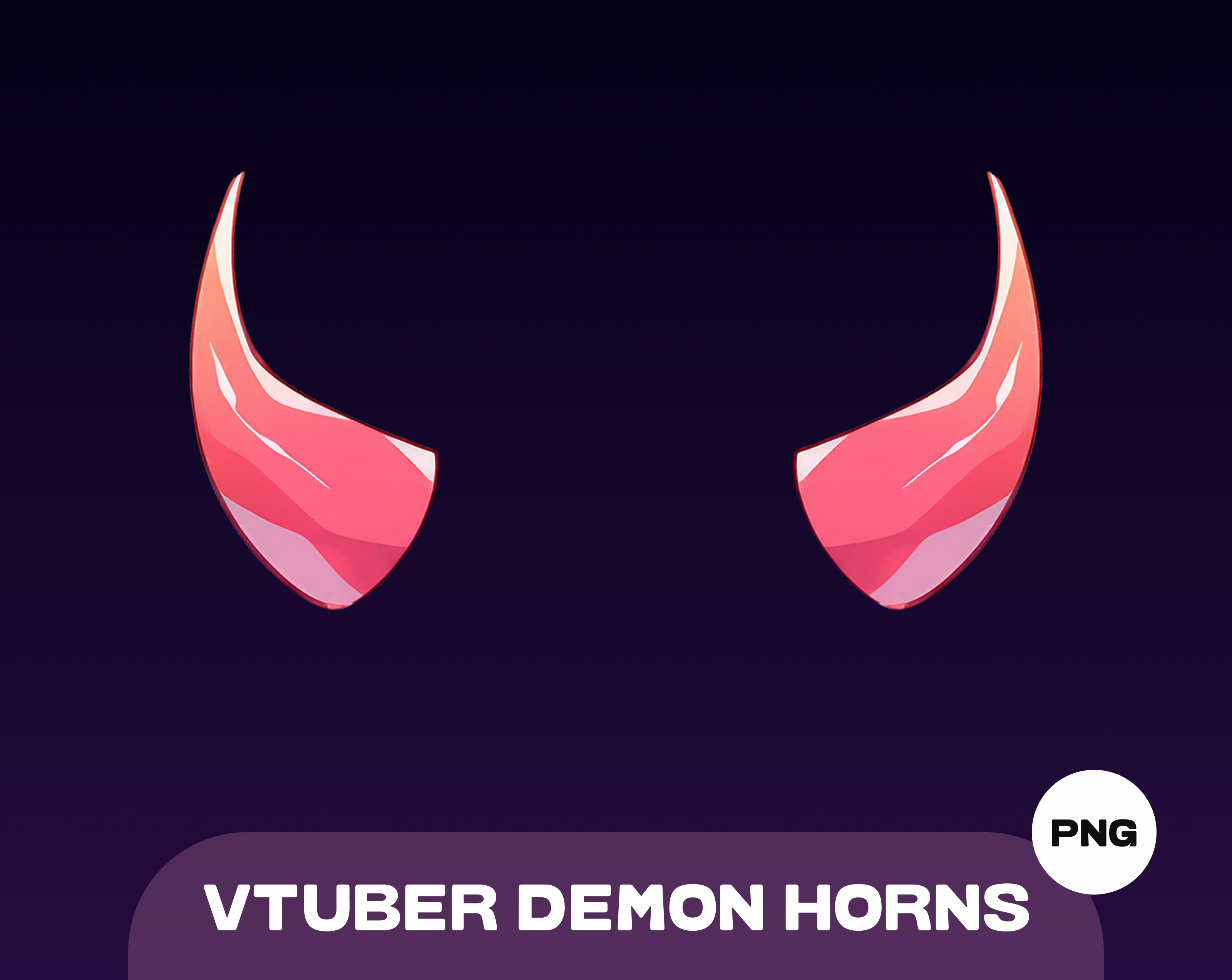 Cute VTUBER Demon (Devil) Horns / かわいいVTUBERの悪魔(デビル)の角 - blueelixir - BOOTH