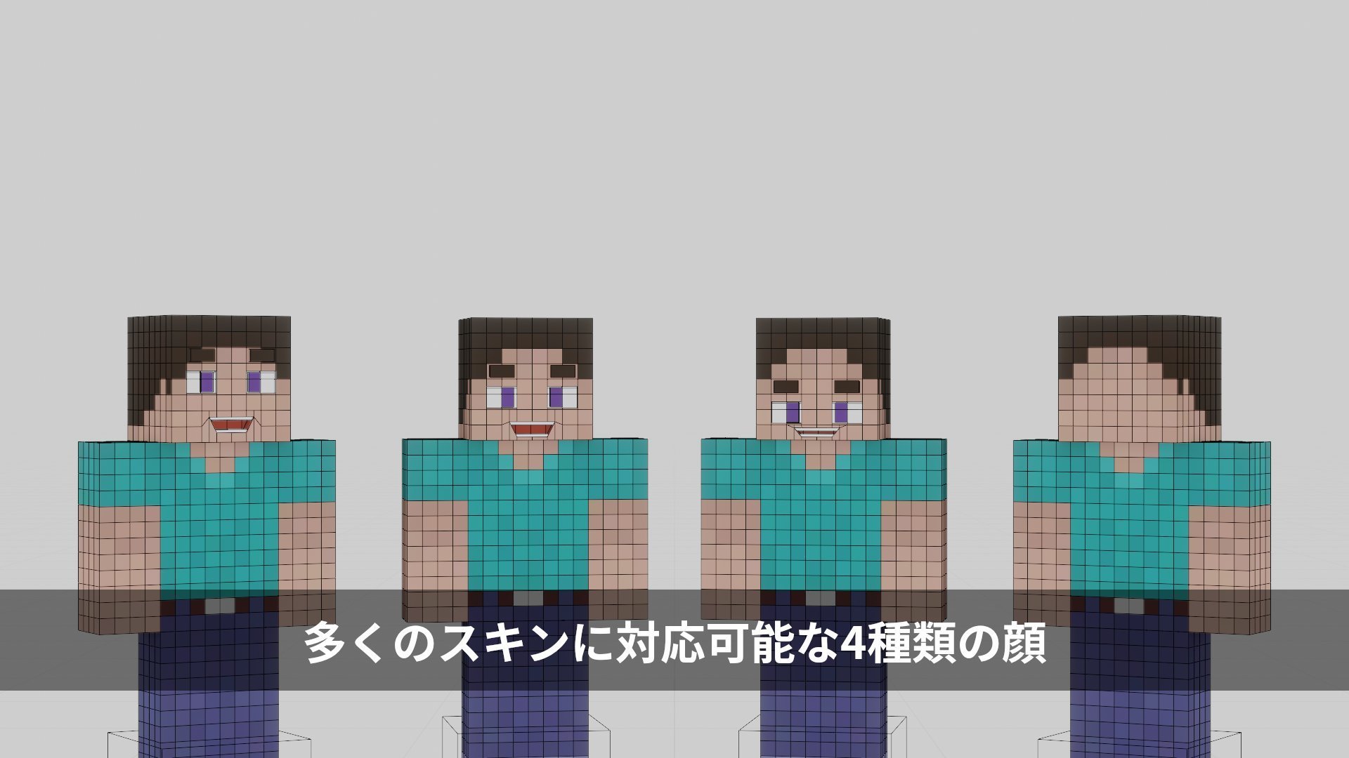 Minecraft Character Rig for Blender - Kustadooe Shop - BOOTH