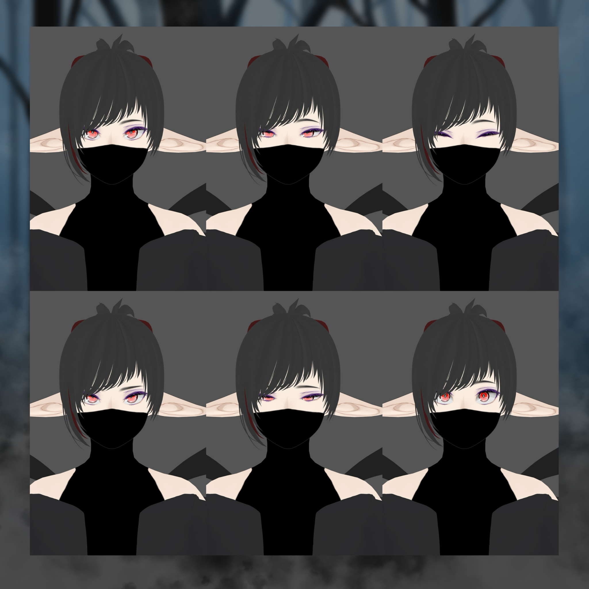 闇夜に溶け込む帯使い ルーク【VRM】 - CLEAR Link - BOOTH