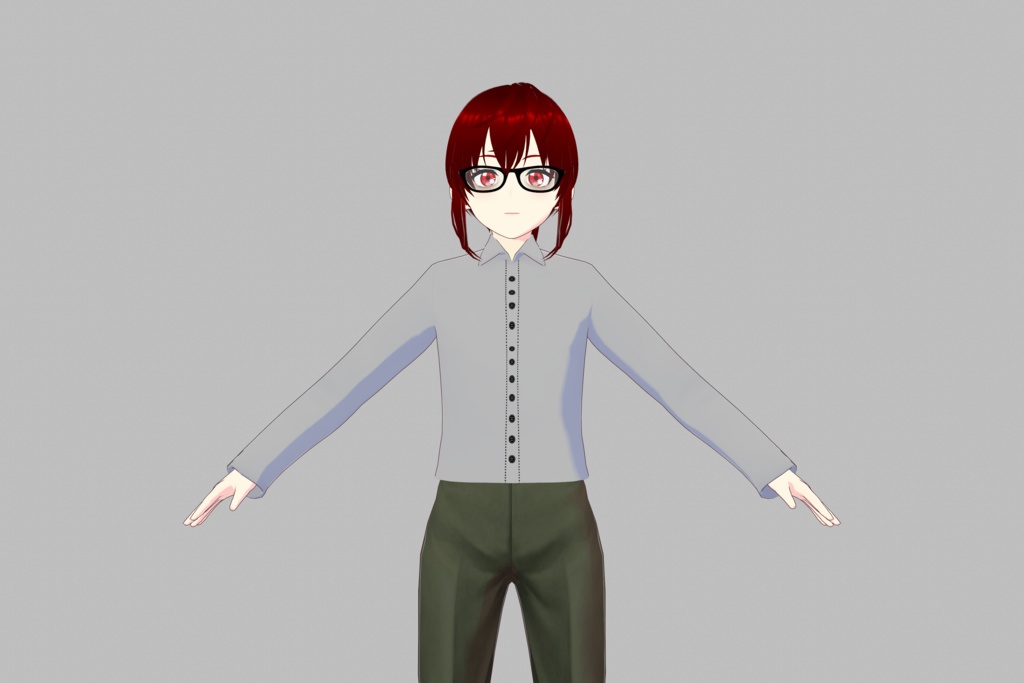 Grey Vroid Shirts - koki Najma - BOOTH