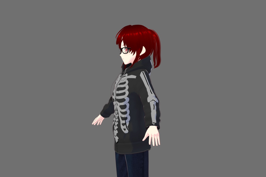 Vroid Skeleton Hoodie - koki Najma - BOOTH