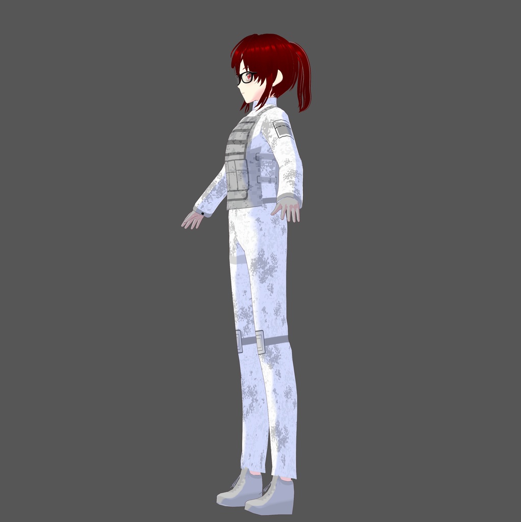 "Snow" Camo Tactical Vroid Outfit - koki Najma - BOOTH