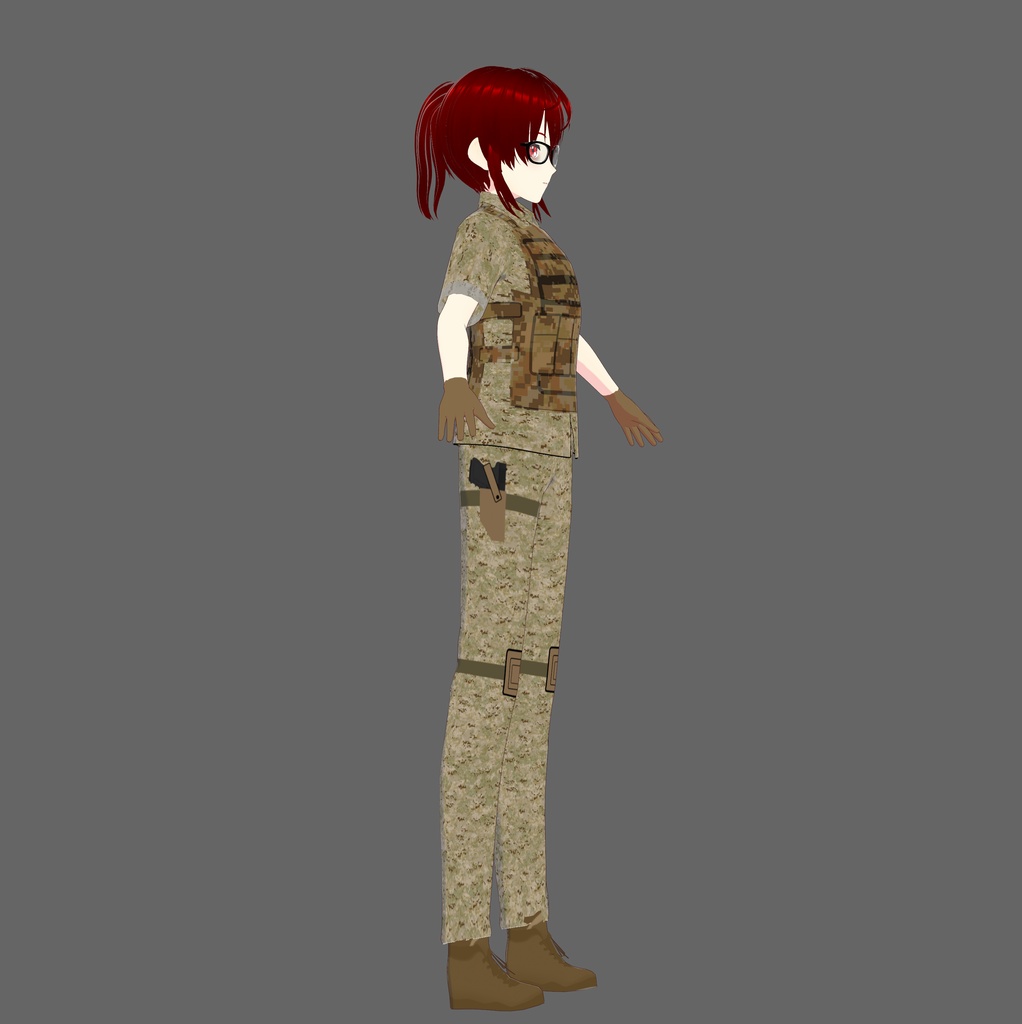 Multiterrain Camo Tactical Vroid Outfit - koki Najma - BOOTH