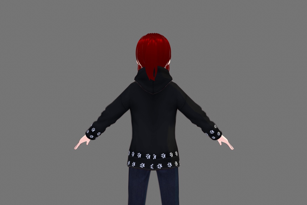 Vroid Wolf Hoodie - koki Najma - BOOTH