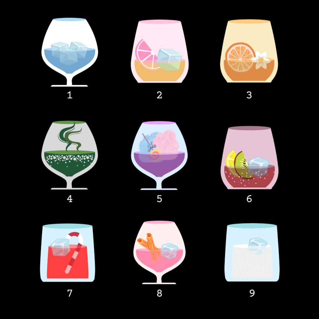 Vtuber Inspired Drink Assets - koki Najma - BOOTH