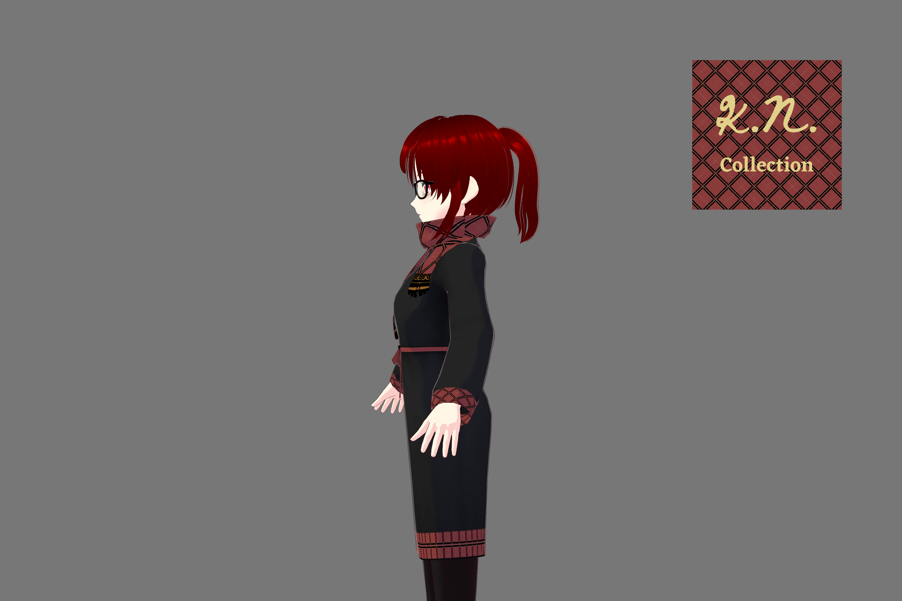 Vroid Dress with Scarf (KN Collection) - koki Najma - BOOTH