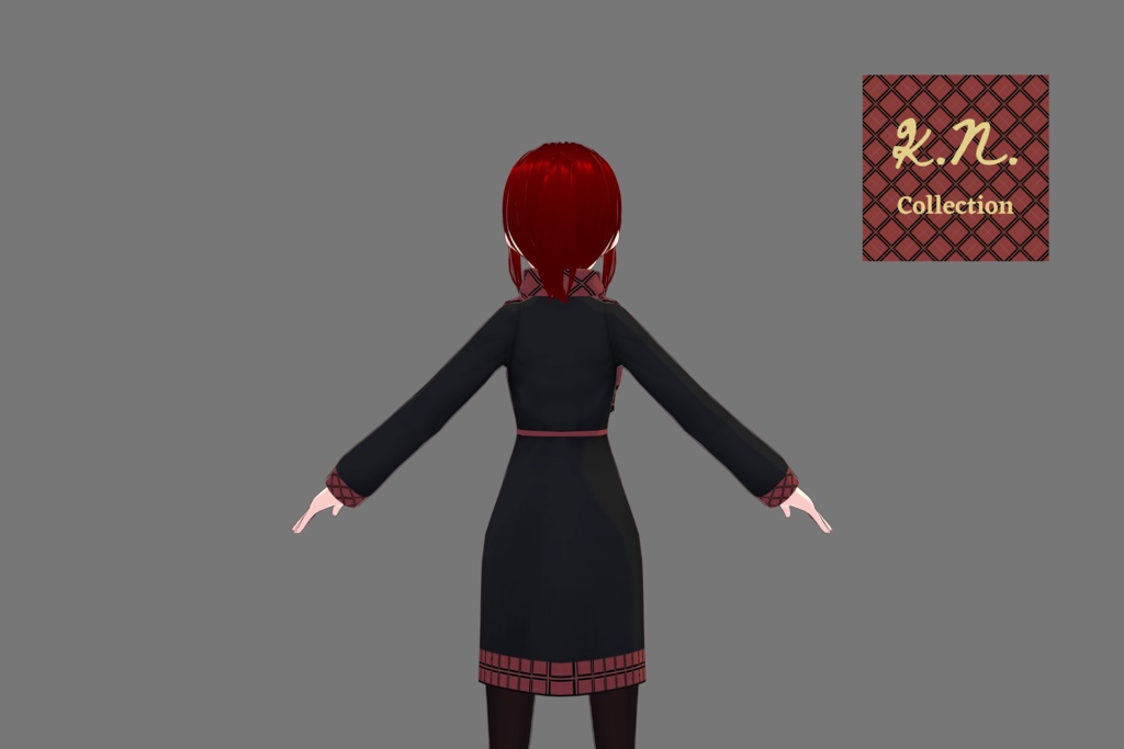 Vroid Dress with Scarf (KN Collection) - koki Najma - BOOTH