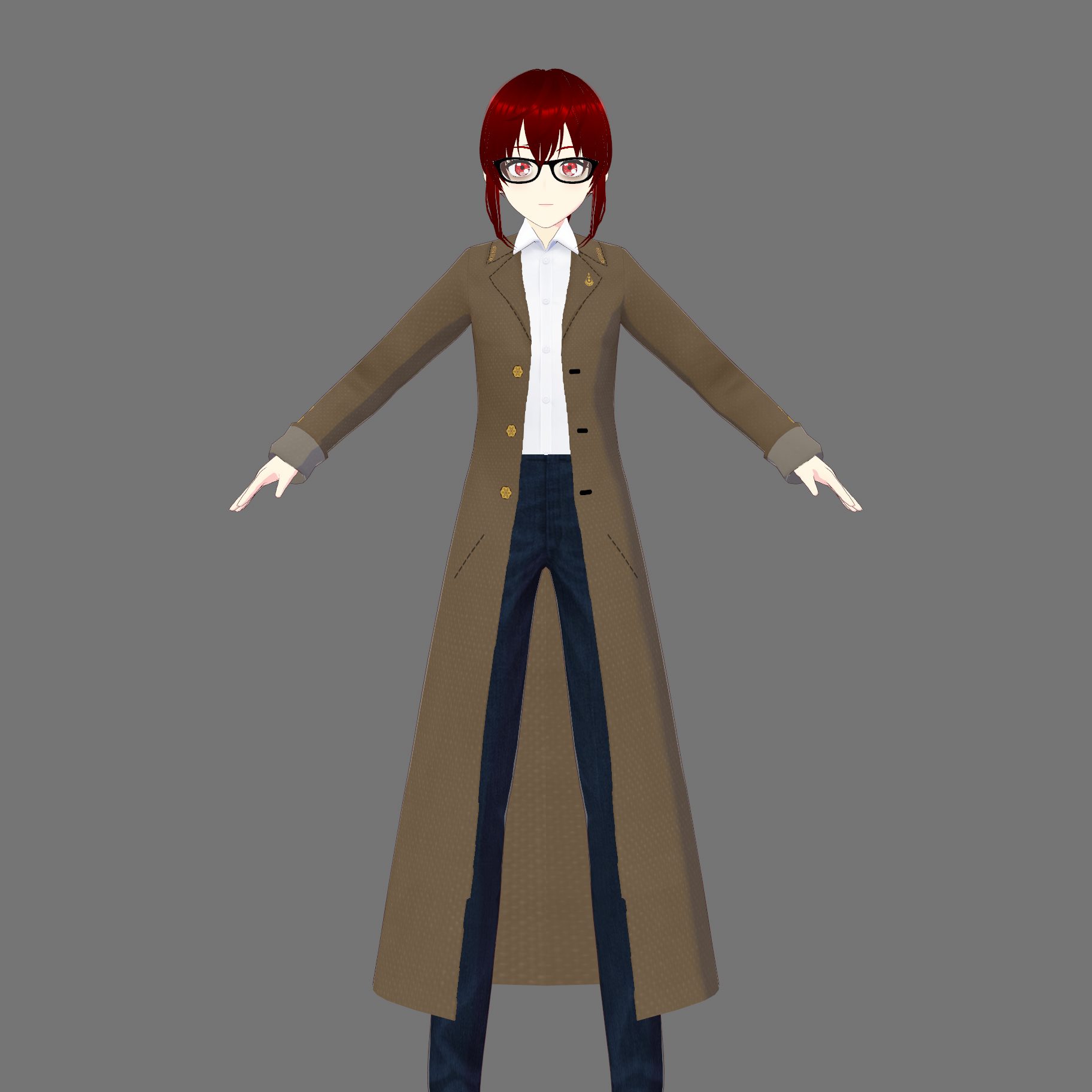 Tan Vroid Trench-Coat - koki Najma - BOOTH