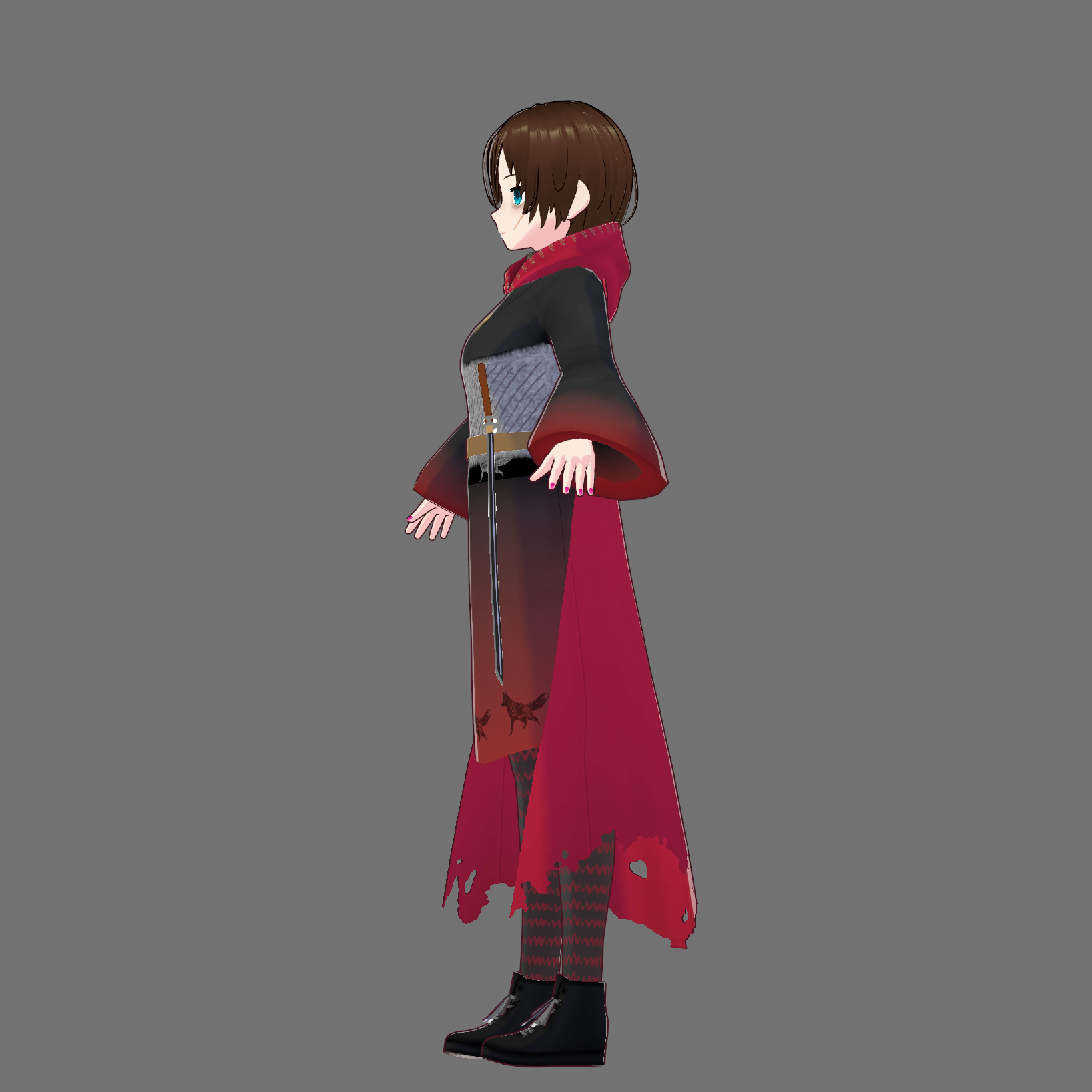 Red Riding Hood (Alternate Outfit) Vroid Model - koki Najma - BOOTH