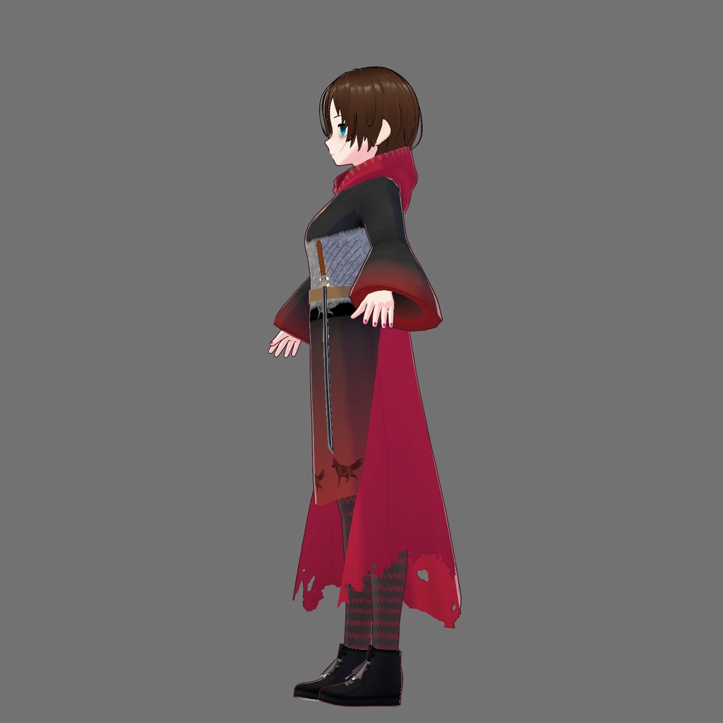 Red Riding Hood (Alternate Outfit) Vroid Model - koki Najma - BOOTH