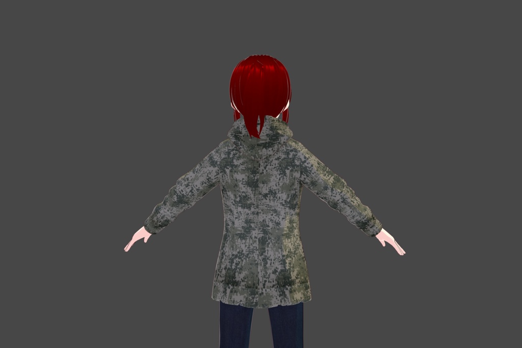 Urban Camo Vroid Parka - koki Najma - BOOTH