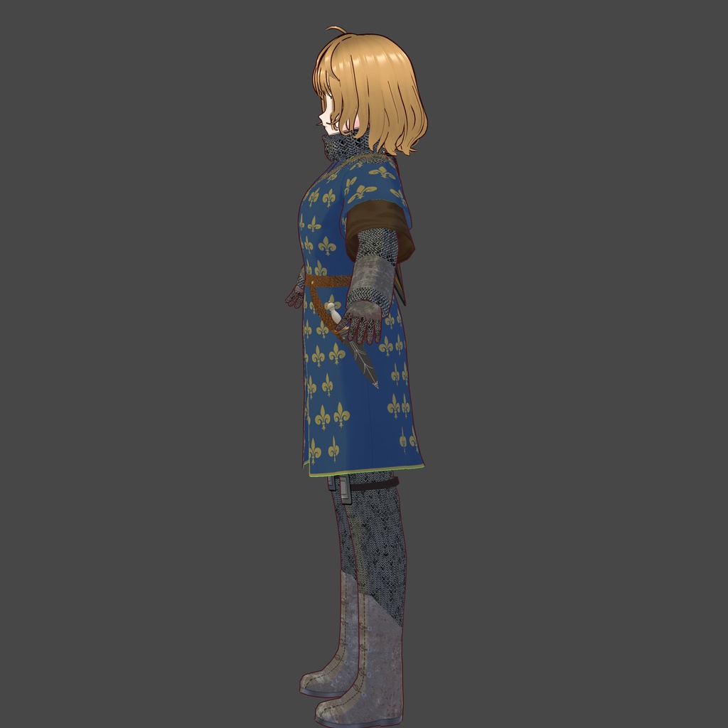 Medieval Knight (Kingdom of France) OC Character Vroid Model - koki ...