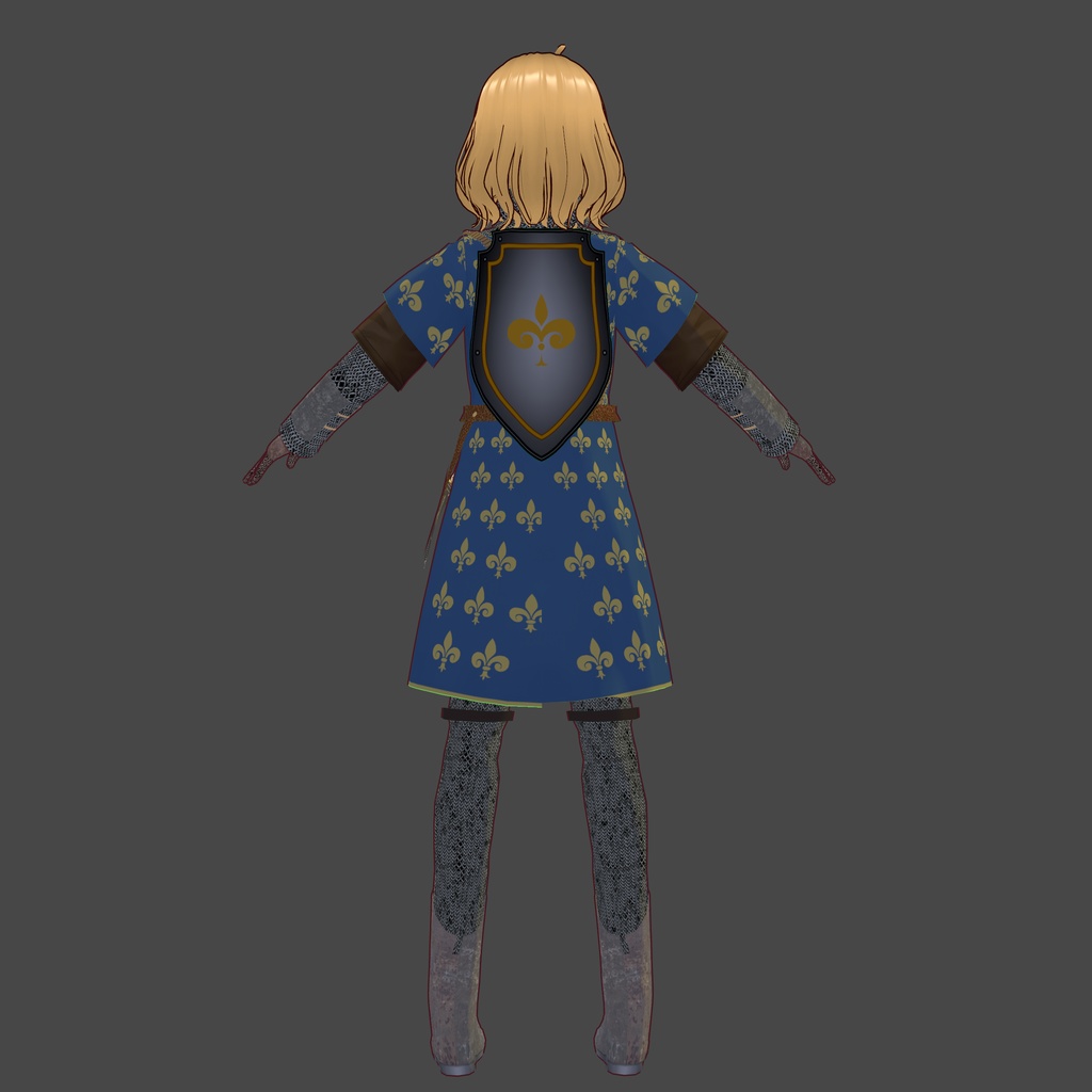 Medieval Knight (Kingdom of France) OC Character Vroid Model - koki ...