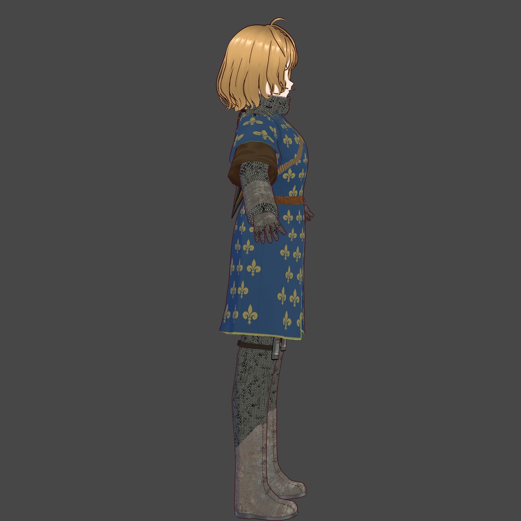 Medieval Knight (Kingdom of France) OC Character Vroid Model - koki ...