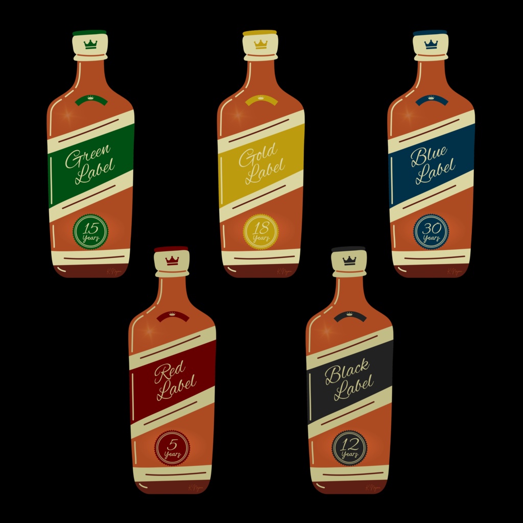Vtuber Whisky Bottles Assets - koki Najma - BOOTH