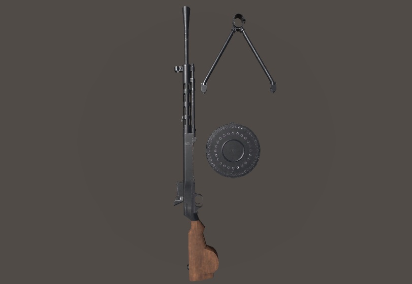 【VRChat向け】DP27/28軽機関銃 弾薬箱付き - ゆっくり工房 - BOOTH