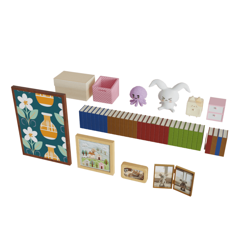 ゆめかわROOMセット【3D／Unitypackage】 - みかんのアトリエ - BOOTH