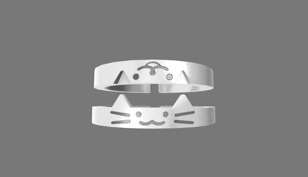 [VRCHAT] Cat&Dog Ring/猫と犬のカップルリング - 楽的小店 - BOOTH