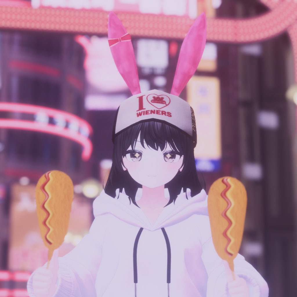 [VRChat] のびーるバニー Bunny Ears 3D Model (MA) - pandayuk1 - BOOTH