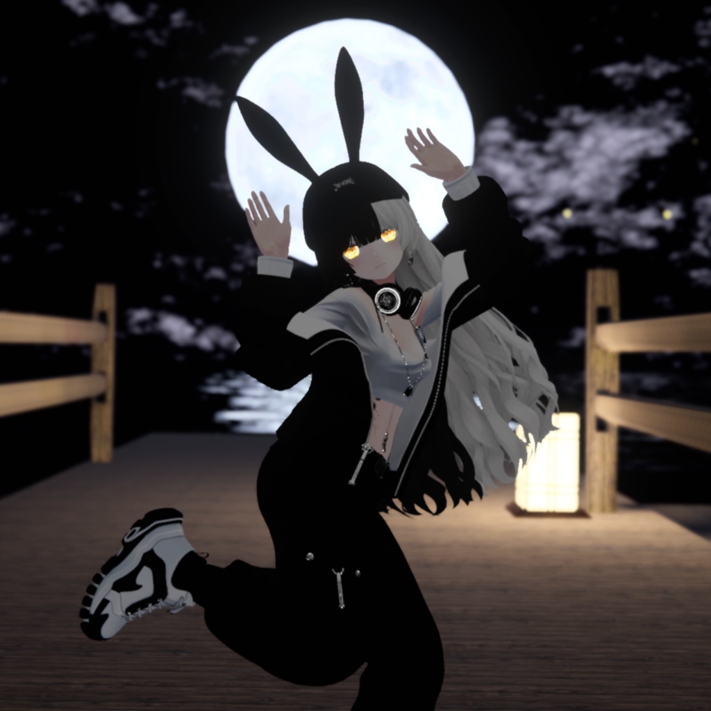 [VRChat] のびーるバニー Bunny Ears 3D Model (MA) - pandayuk1 - BOOTH